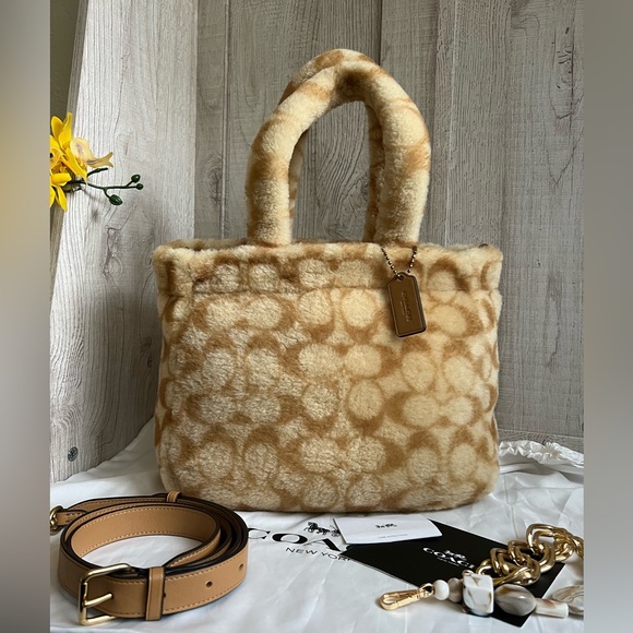 Coach | Bags | Coach Tote 28 In Signature Shearling | Poshmark